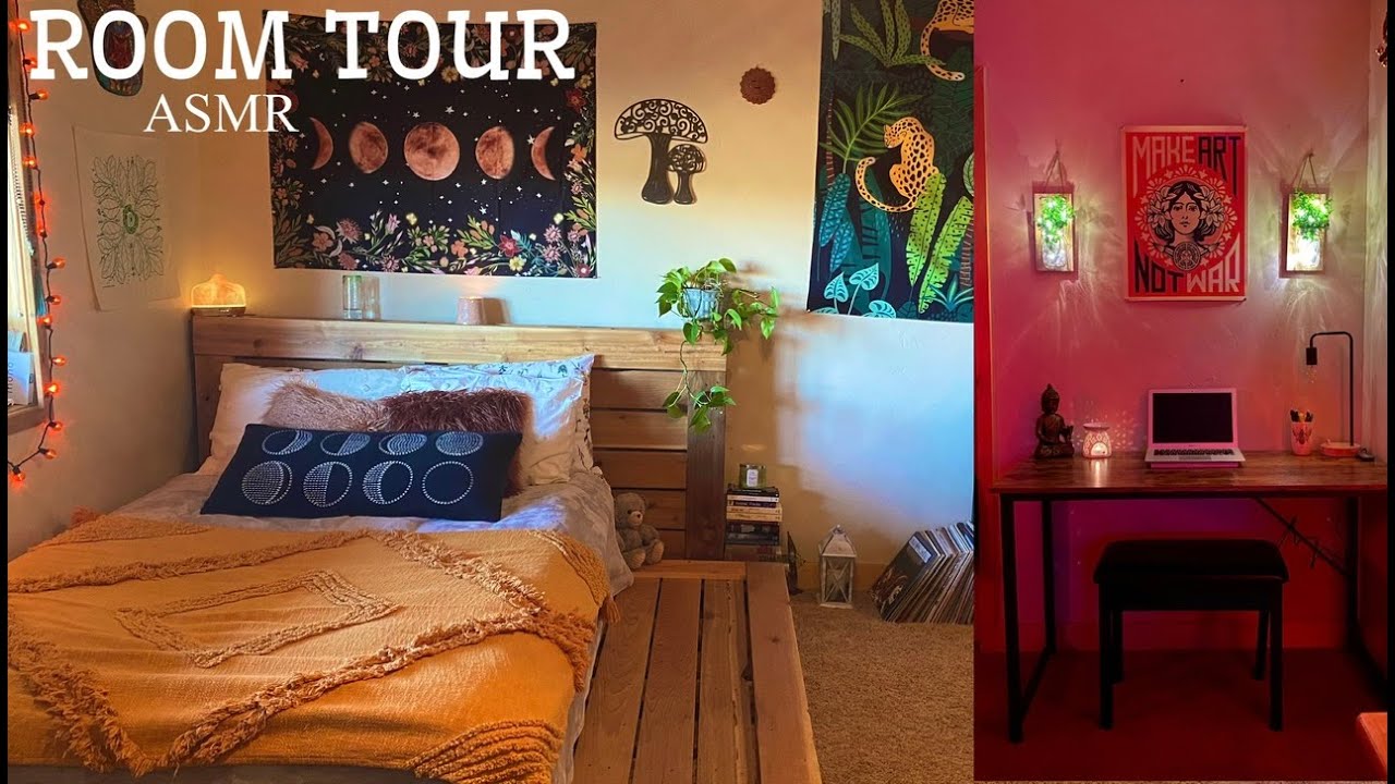 ASMR My NEW ROOM Tour (Tapping, Whispering, Scratching) - YouTube