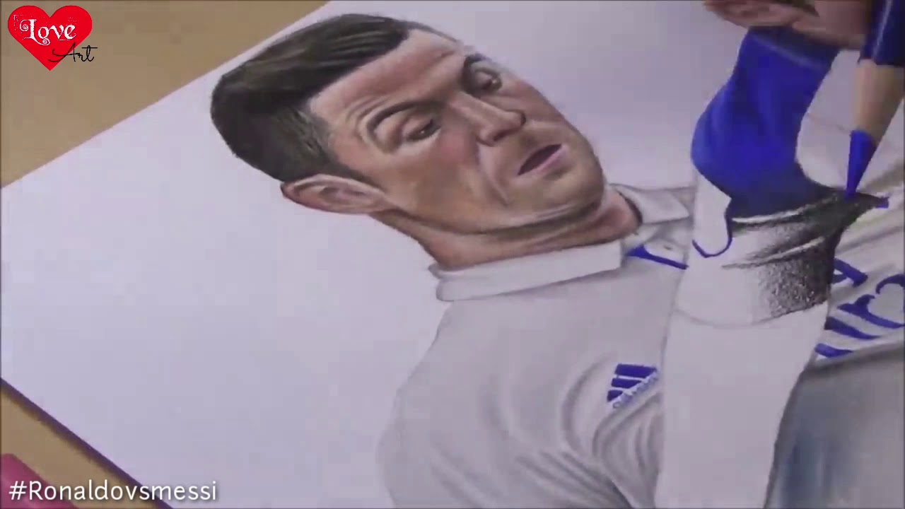 Ronaldo vs Messi Drawing - ( Colored Pencil) an Artist Masterpiece ...