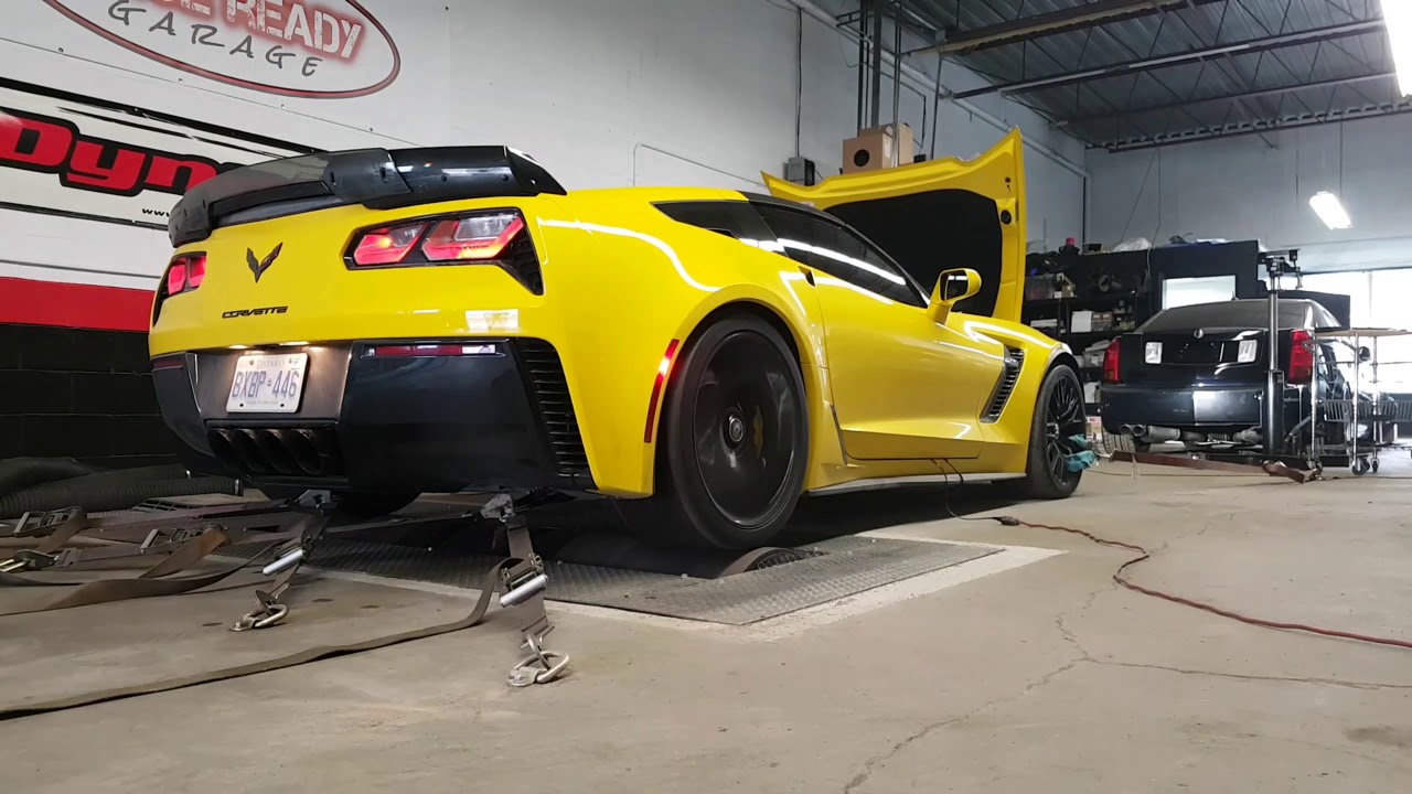 Procharged C7 Z06 on the dyno - Scary! - YouTube