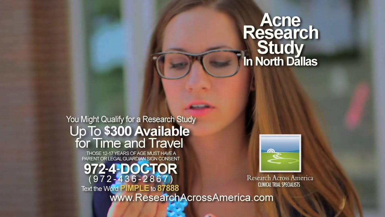 Research Across America ACNE Study / 15 Second Commercial - YouTube