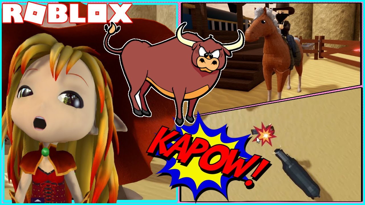🤠 (LOUD) GETTING BULLIED BY A BULL! ROBLOX ESCAPE WILD WEST OBBY! - YouTube