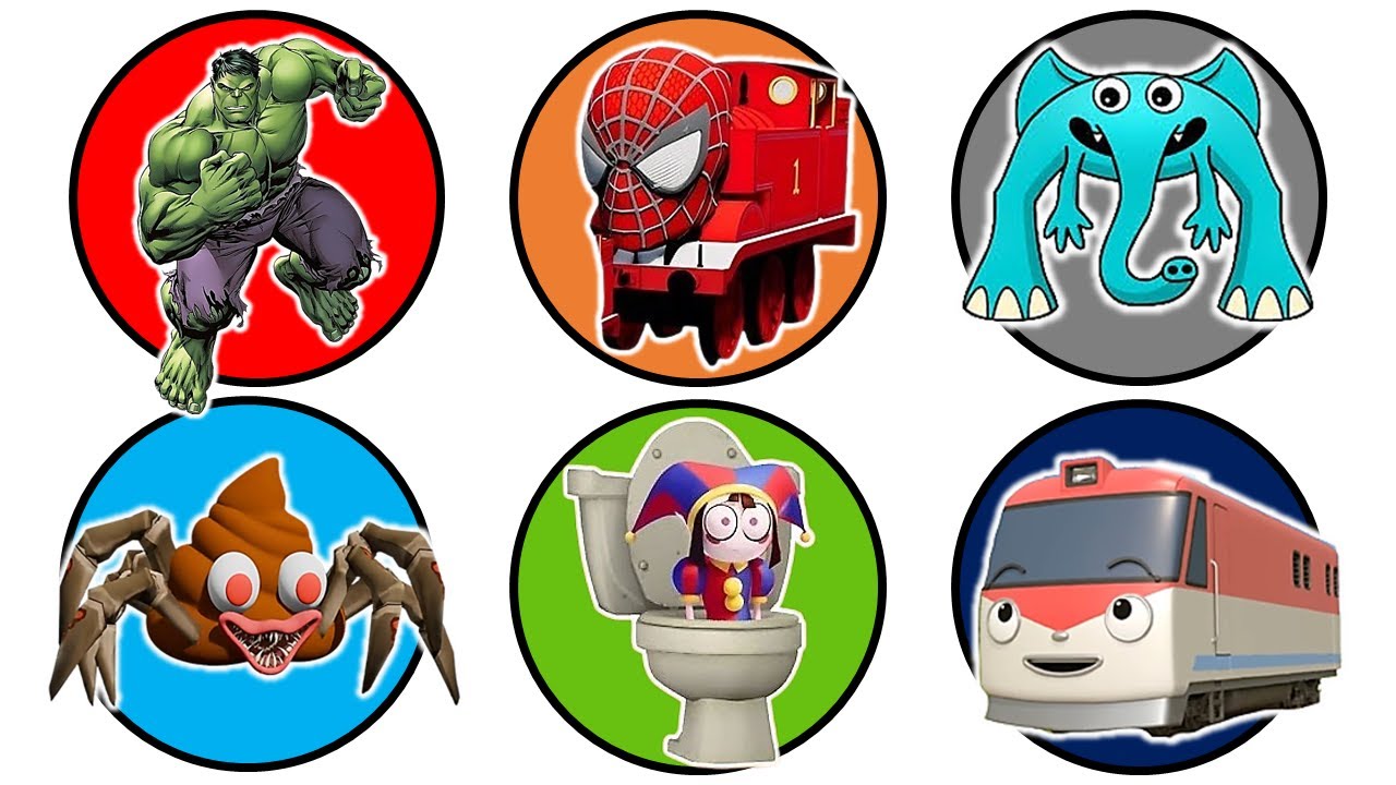 Kumpulan Monster || Kereta Spiderman,Hulk,Cyan Monster,Kereta Titipo ...