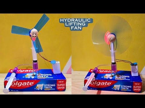 How to Make Hydraulic Lifting Fan | DC Motor Fan | Hydraulic Lift ...