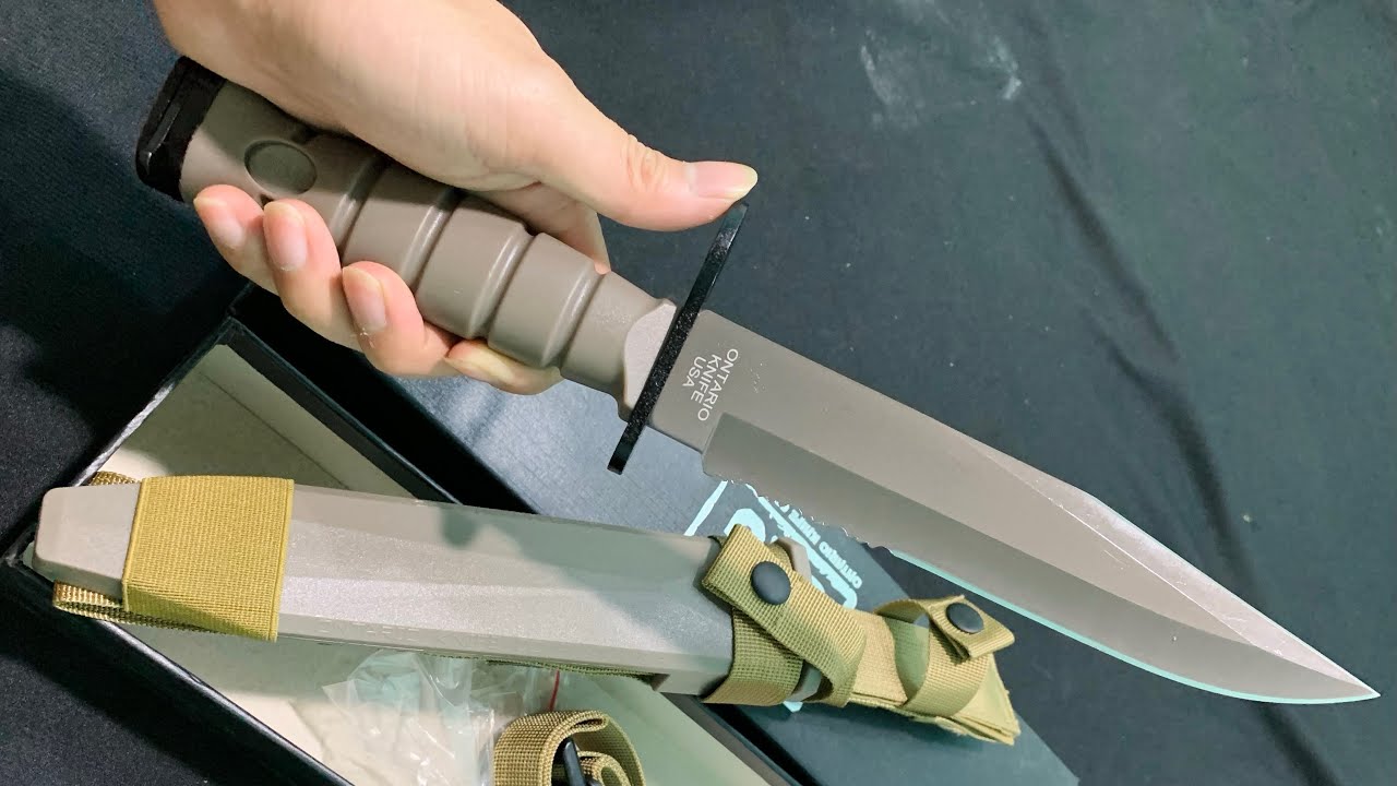 Dao găm quân đội okc m10 vỏ nhức abs cao cấp zalo 0333824004 - YouTube