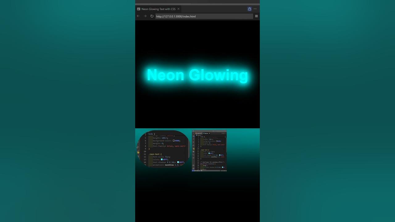 Neon Glowing Text Htmlcsshtml5webdevelopmentneonglowingengineeringdevelopmentshorts