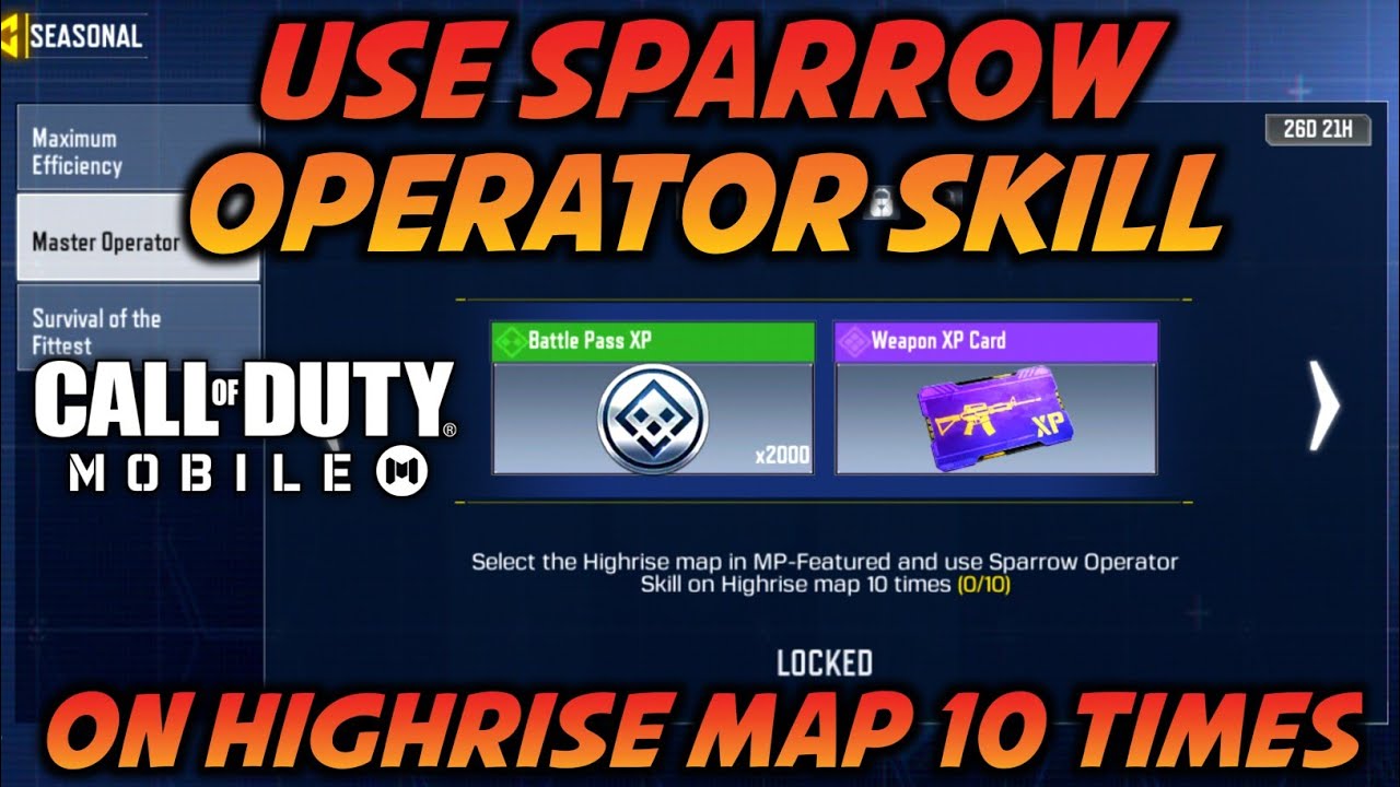 CODM! SELECT THE HIGHRISE MAP IN MP ! FEATURED AND USE SPARROW OPERATOR ...