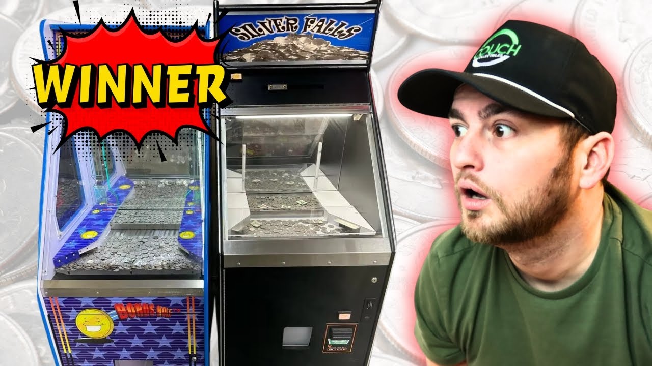 SILVER Falls Coin Pusher Quarter Machine! Don't Spend RARE Quarters ...