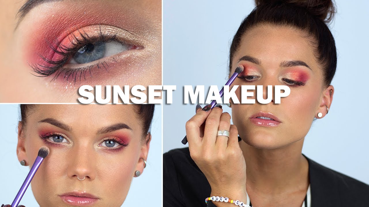 Sunset makeup (with subs) - Linda Hallberg Makeup Tutorials - YouTube