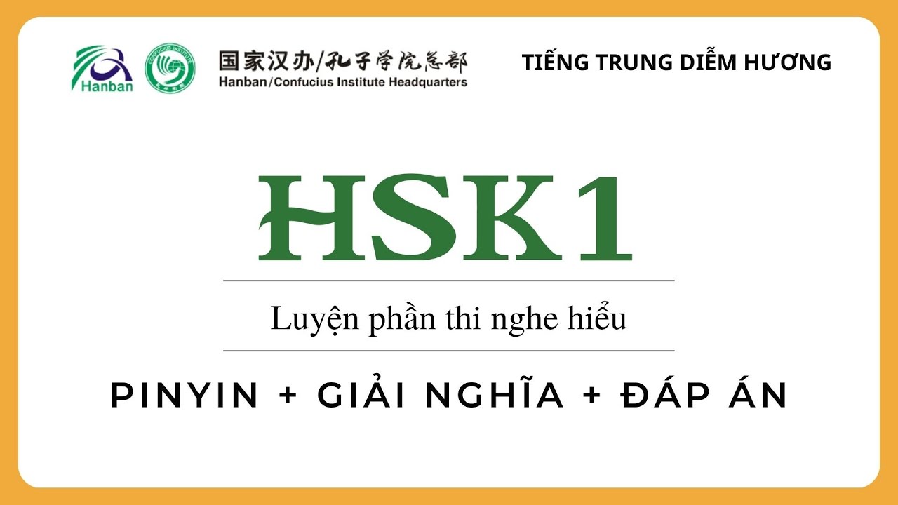 Luyện đề thi HSK1 có giải thích đáp án | HSK 1 Listening test with the ...