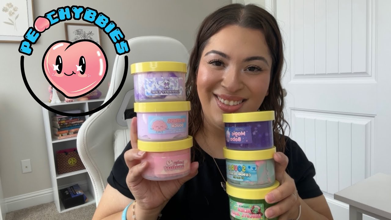 ASMR| PeachyBbies Slime Haul 🤗- Having fun playing with BEST slime ...