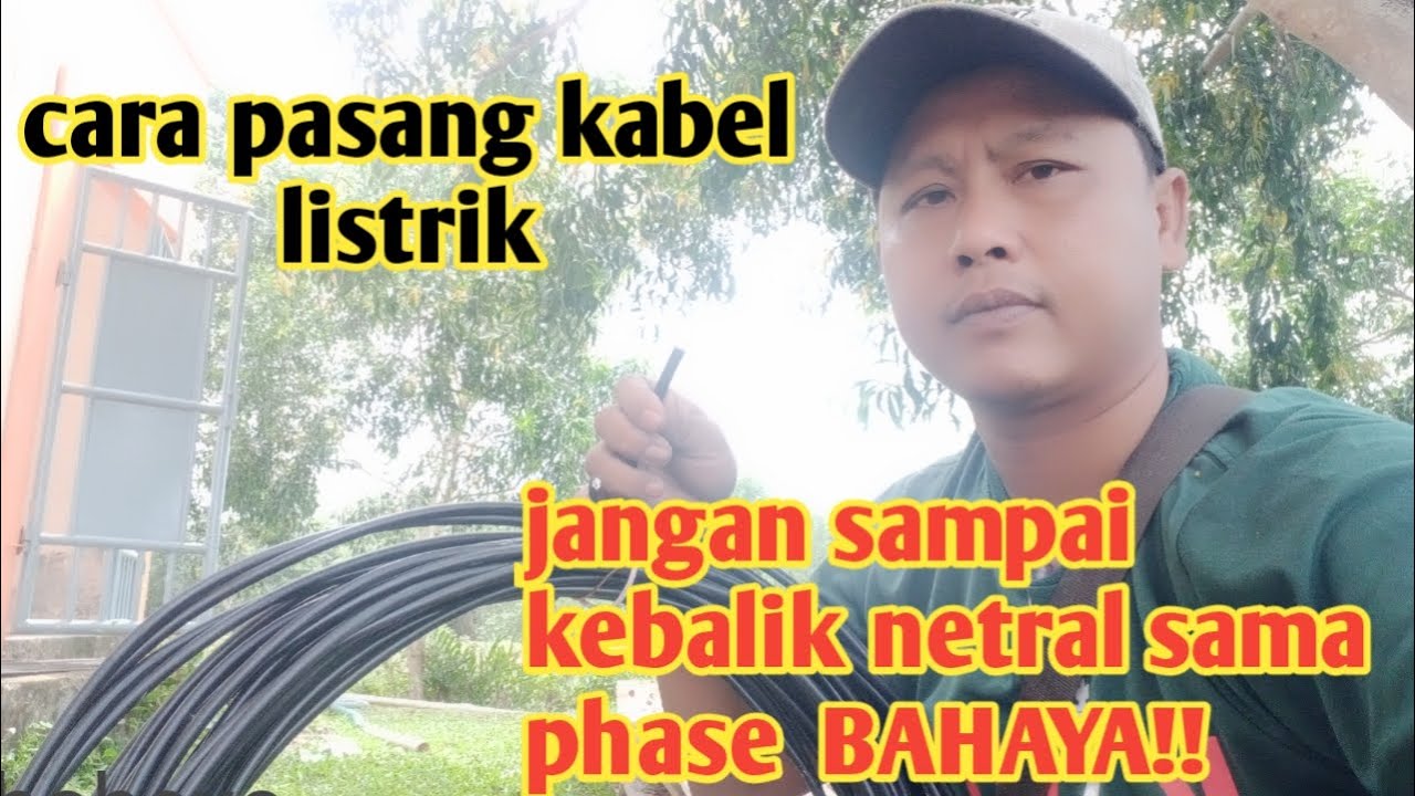 cara tarik kabel listrik || tarik kabel sr atau kabel twistit - YouTube