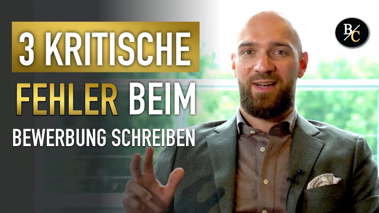 3 KRITISCHE Fehler beim Bewerbung schreiben - Ehemaliger Personaler ...