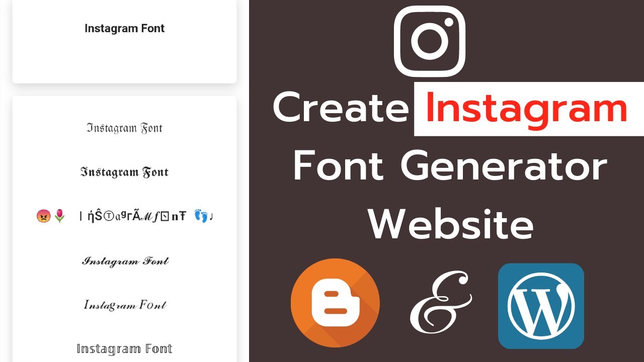 How to Create Font Generator Website in Blogger & WordPress | Instagram ...
