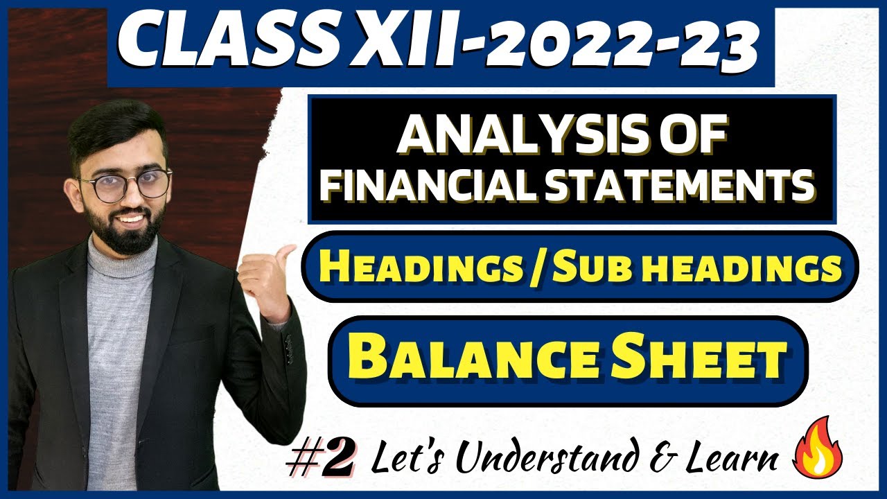 Analysis of Financial Statements Class 12 Accounts | Balance Sheet ...