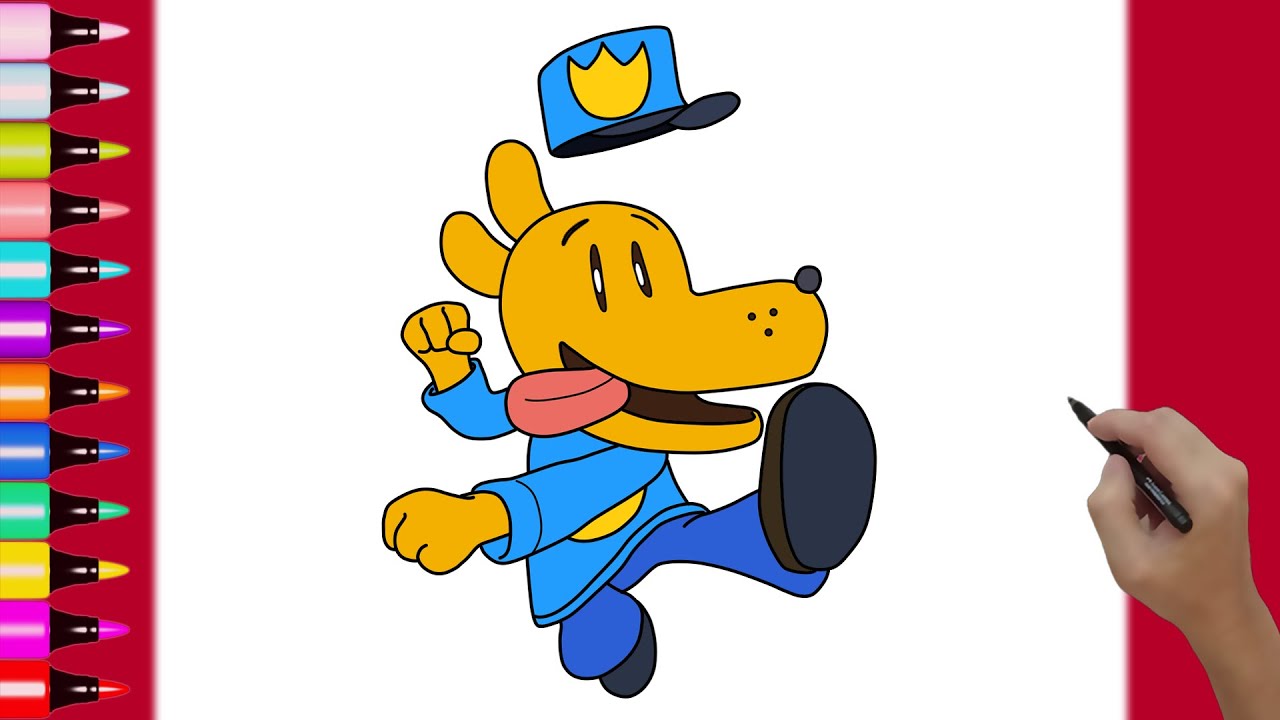 HOW TO DRAW CHIEF DOG MAN EASY DRAWING FOR YOU - DOG MAN MOVIE - YouTube