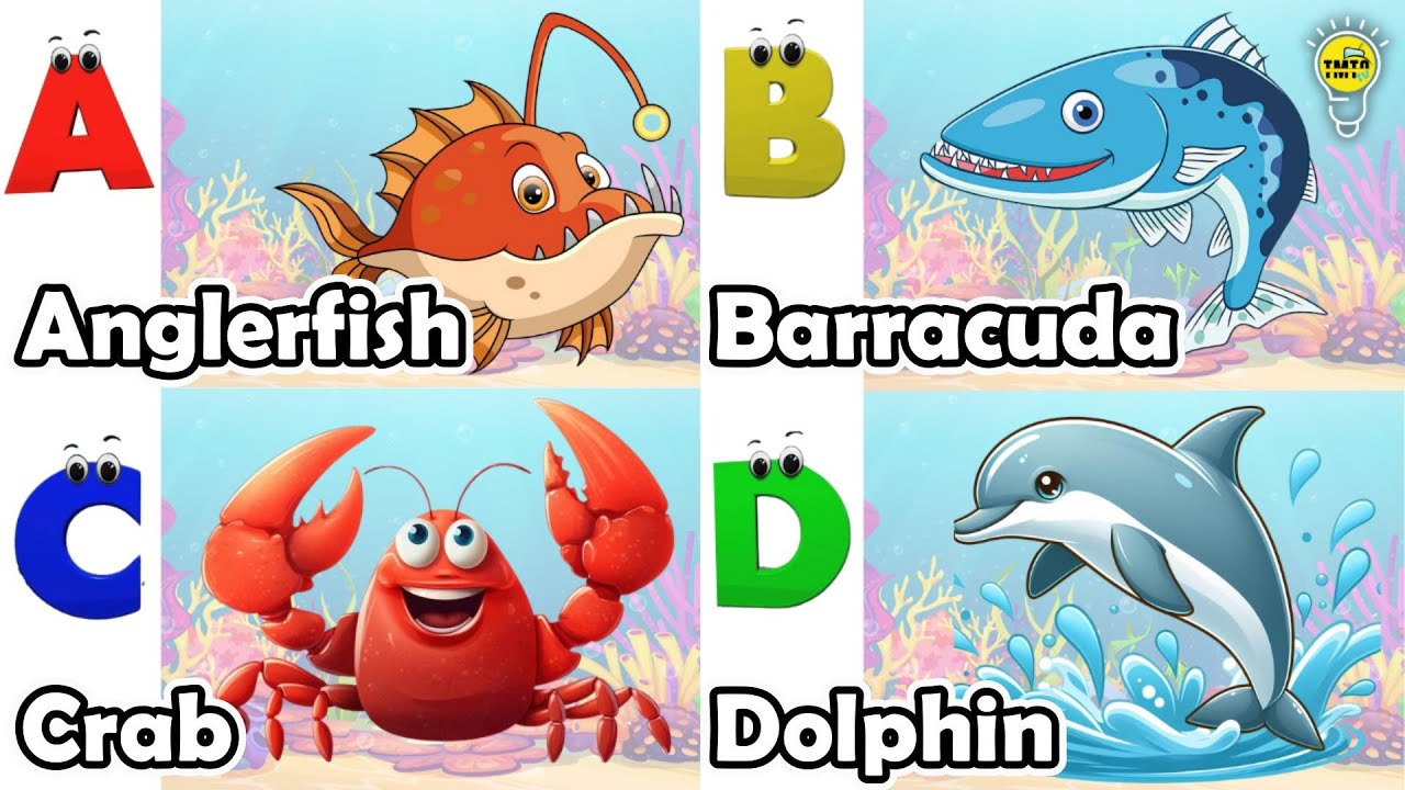 ABC Sea Animals song | Learn Alphabets | English and Animals for Kids ...
