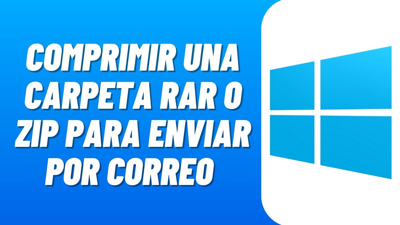Cómo COMPRIMIR una CARPETA en RAR o ZIP en WINDOWS 10 para ENVIAR por ...