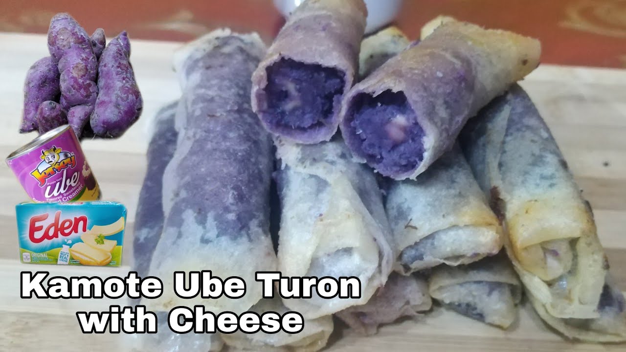 KAMOTE UBE TURON WITH CHEESE || EASY RECIPE || SIMPLE RECIPE | PANG ...