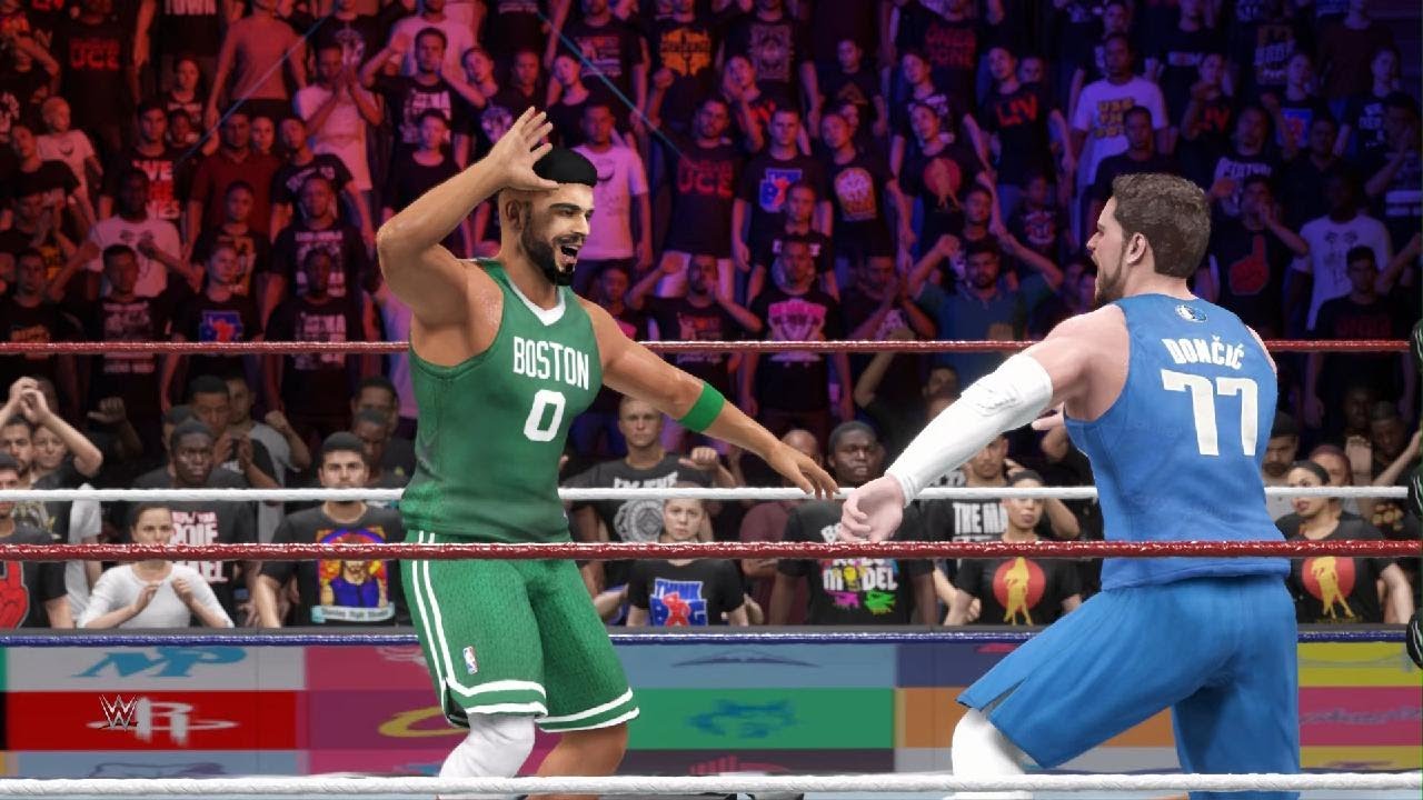 Luka Doncic and Jayson Tatum vs Cody Rhodes and Roman Reigns The Final ...
