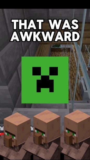 Minecraft - That was awkward... #minecraft #gaming #funny #shorts - YouTube