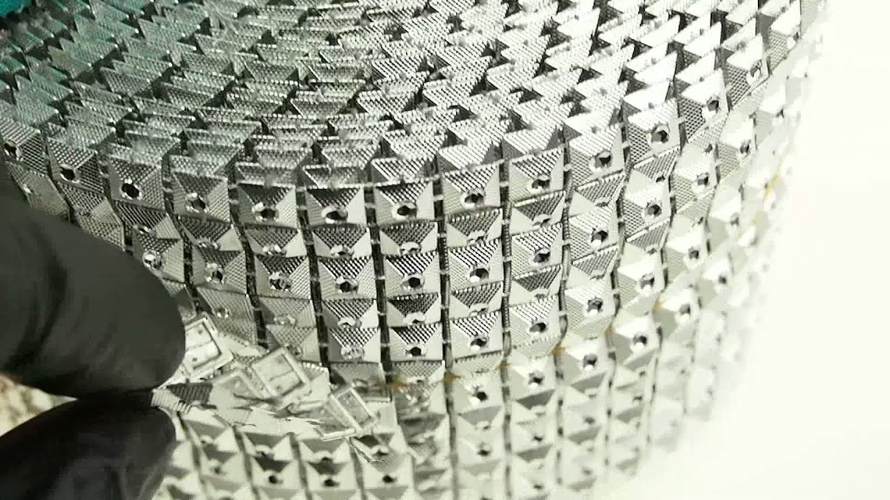 Diamond Metallic Mesh Overlay 12 Rows Square Tiles Bling Ribbons ...