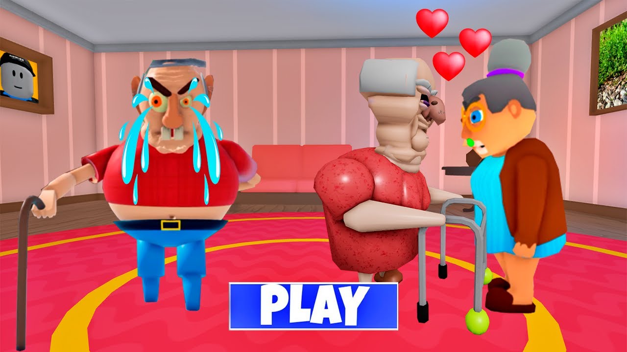 SECRET UPDATE | GRUMPY GRANDPA FALL IN LOVE WITH GRANDMA? OBBY ROBLOX # ...