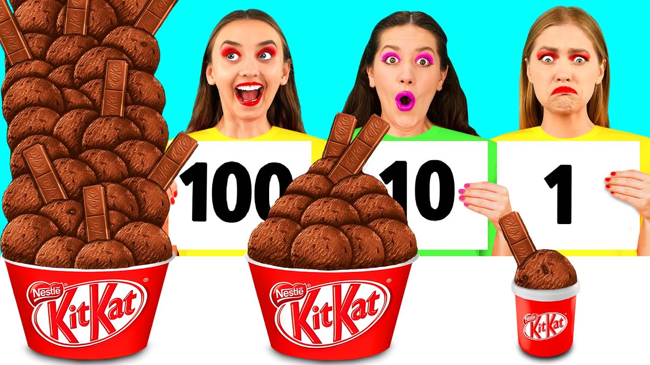 Красная еда vs Синяя еда Челлендж | Смешные Cитуации с 4Fun Challenge - YouTube