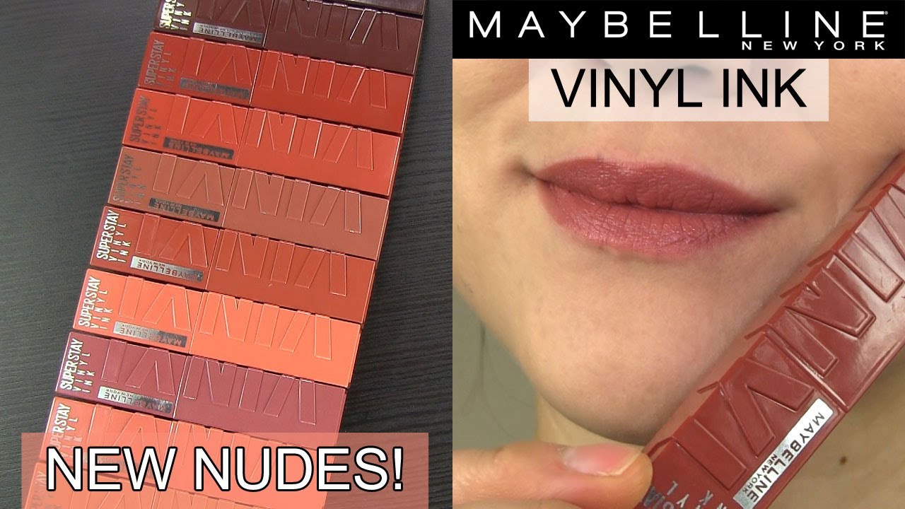 New Nudes Maybelline Vinyl Ink Liquid Lipcolors Lip Swatches And Review Youtube