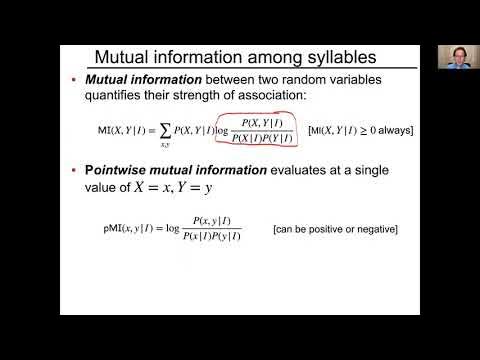 Transition probabilities as a cue to unsupervised word segmentation - YouTube