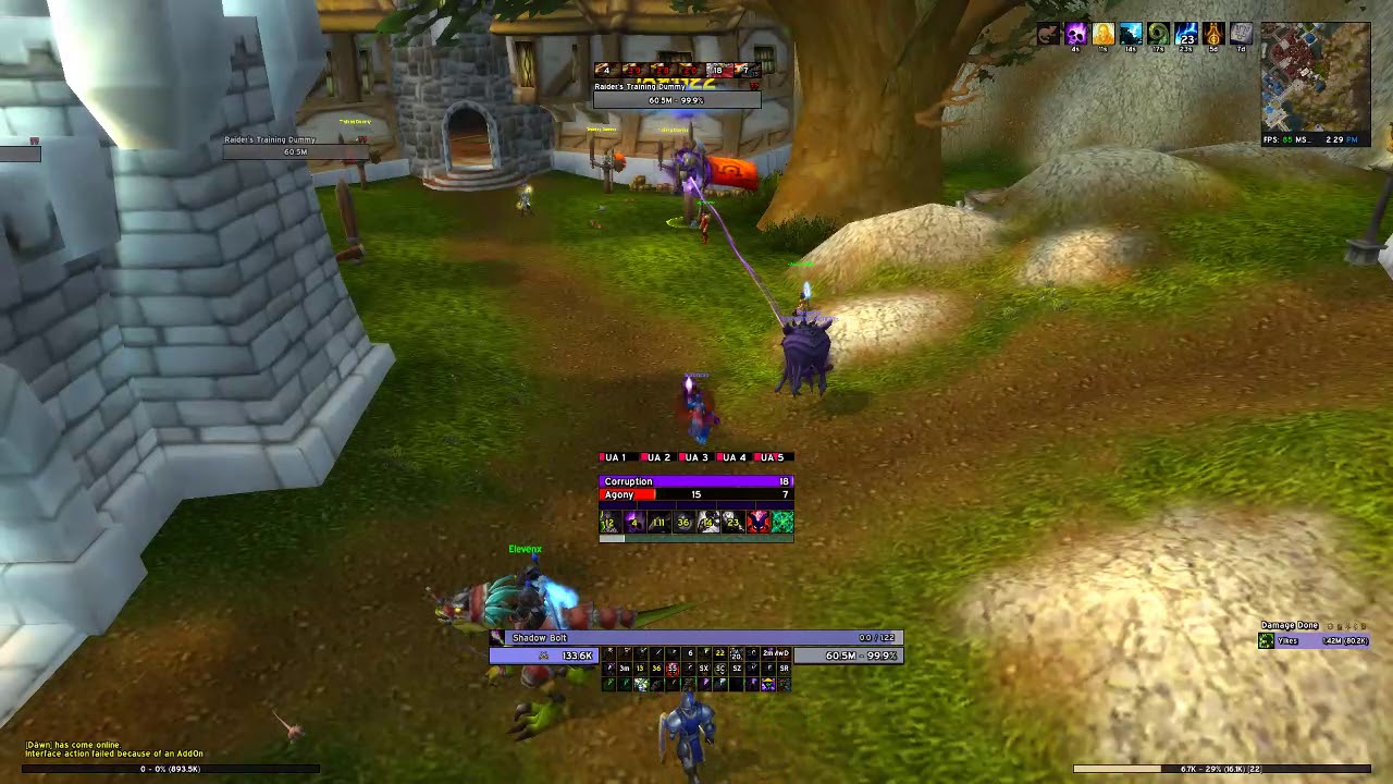BFA Affliction Warlock UI v2 - YouTube
