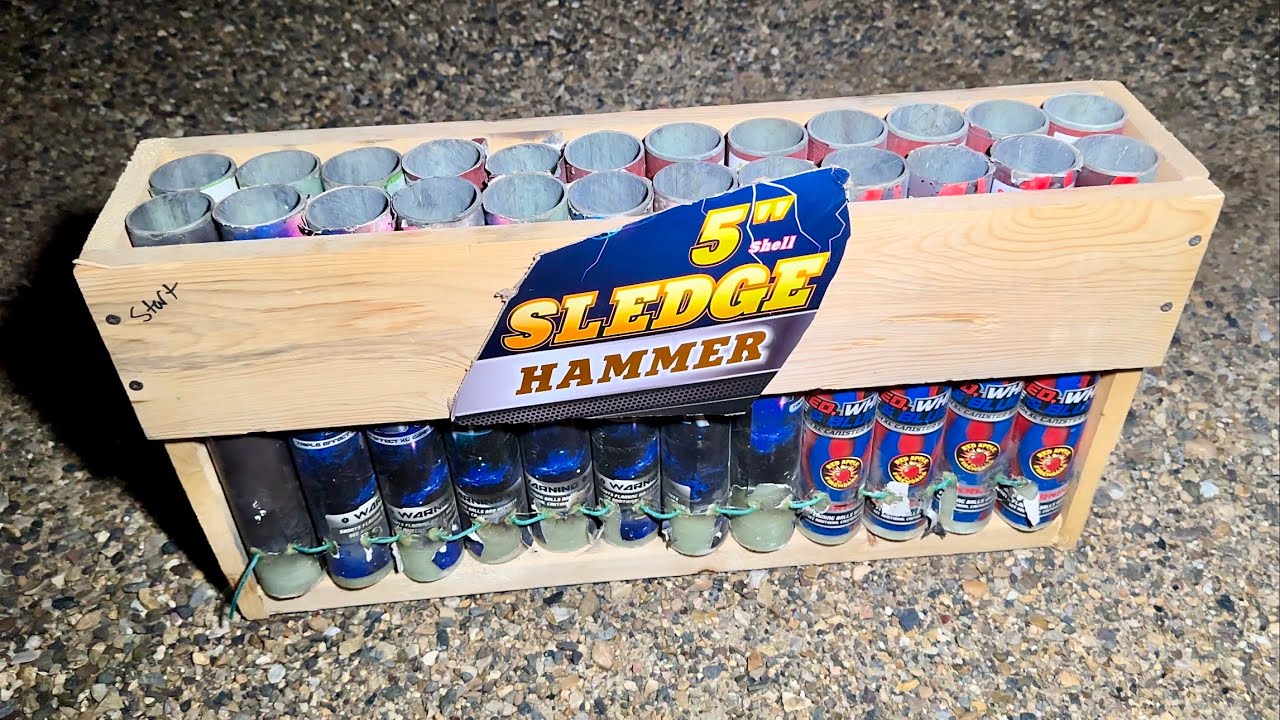 5” SLEDGE HAMMER CANISTER SHELLS - Pyros Pride Brand - YouTube