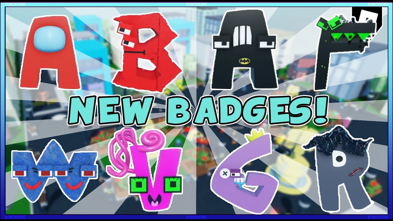 HOW TO FIND ALL 8 NEW BADGES in Alphabet Lore Morphs | ROBLOX - YouTube