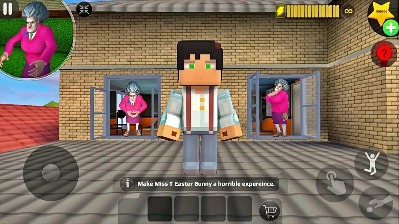 Playing as Jesse Minecraft Character in Scary Teacher 3D and Trolling ...