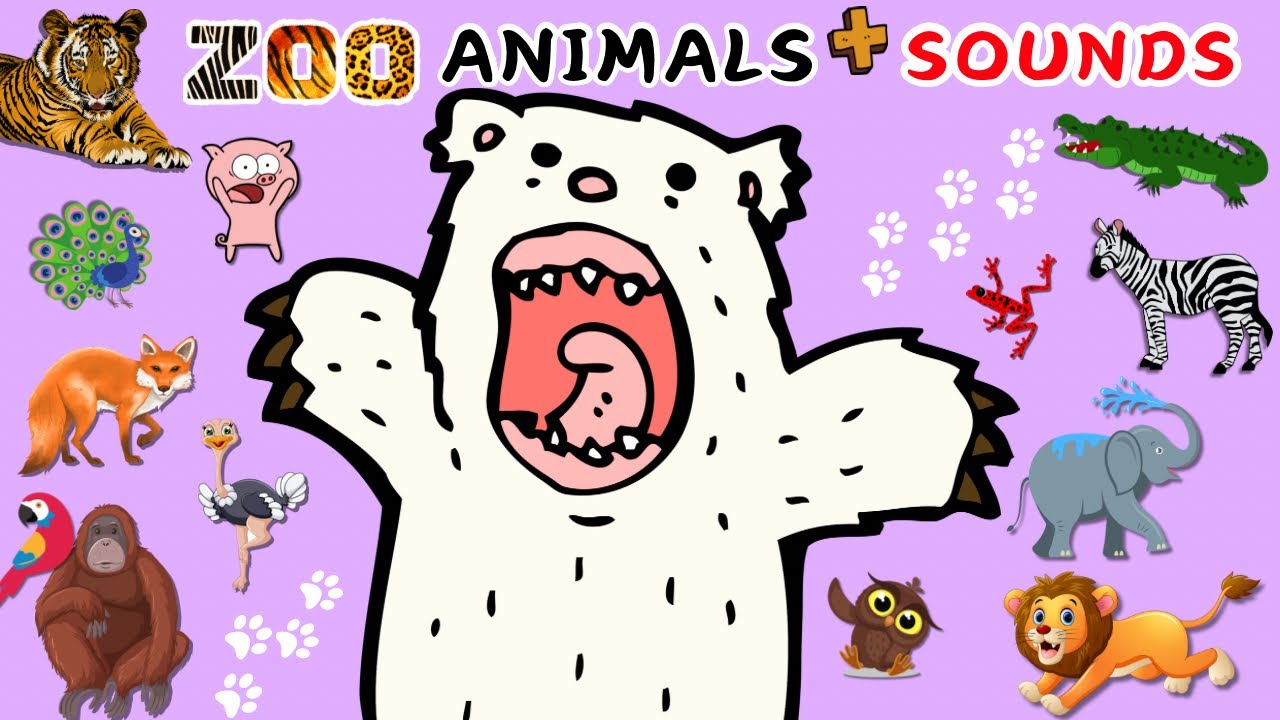 Zoo Animal Sounds Song | Nursery Rhyme for Toddlers | Learning Animals ...