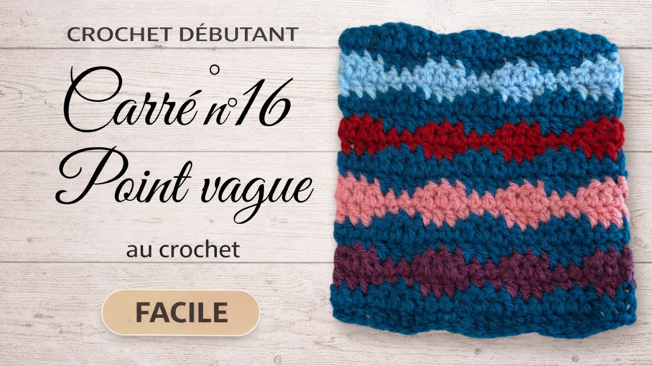 Comment faire un carré au point vague: tuto en pas à pas - YouTube