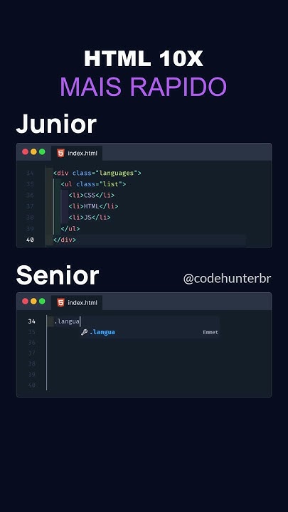 HTML 10x Mais Rápido - EP01 #html #coding - YouTube