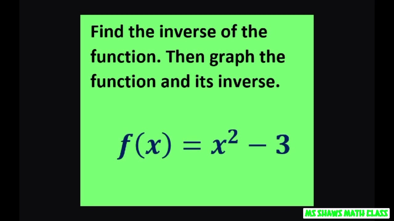Find The Inverse Of F X 2 3 Then Graph The Function And Its Inverse Find The Inverse Of F X 2 3 Then Graph The Function And Its Inverse