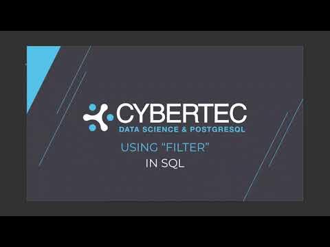 Using FILTER in SQL - EXPLAINING PostgreSQL | CYBERTEC - YouTube