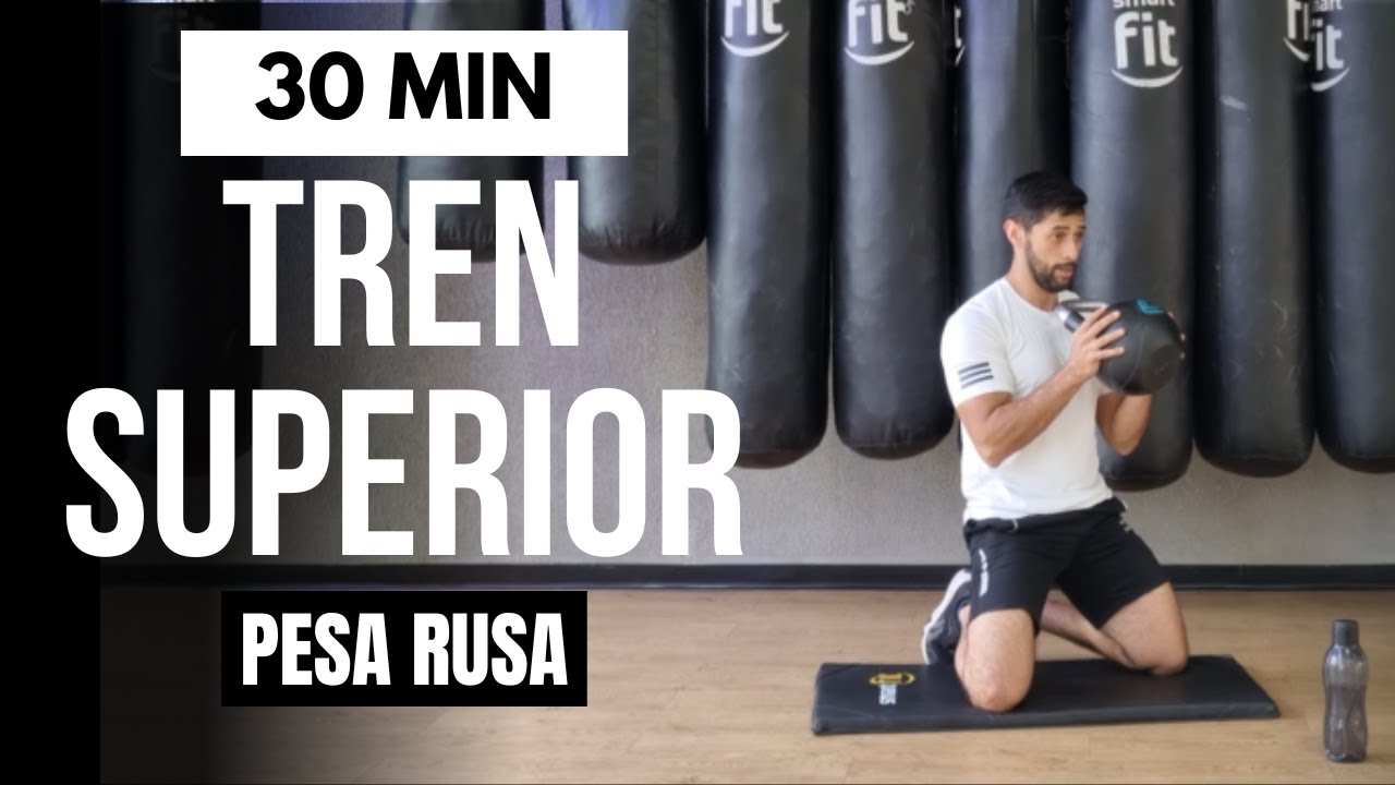 Rutina tren superior con kettlebell en casa 🔥 Ejercicios con pesa rusa ...