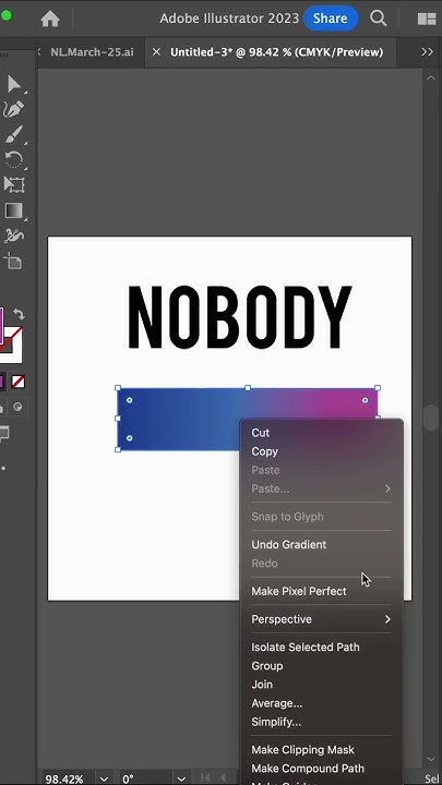 Make Text Gradient in Illustrator - YouTube