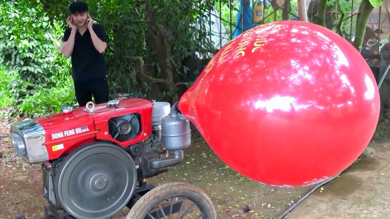 Amazing! Monster Balloon VS Diesel Engine @nttphetv8605 - YouTube