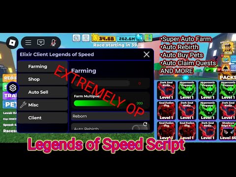Legends Of Speed Script Super OP (Roblox) - YouTube