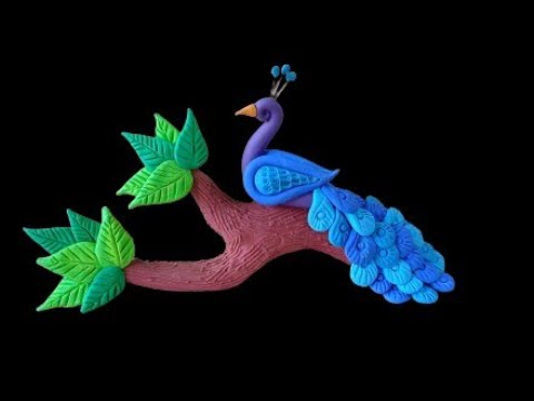 Easy Polymer Clay Peacock Tutorial - YouTube