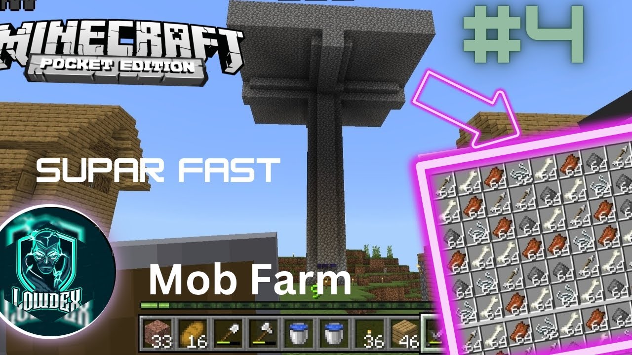 Minecraft Survival World Pocket Edition #4 Finnally Mob Farm Bana liya ...