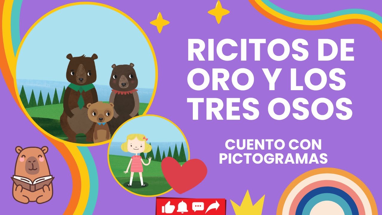 Audiolibro Ricitos de oro y los tres osos Cuento con pictogramas - YouTube