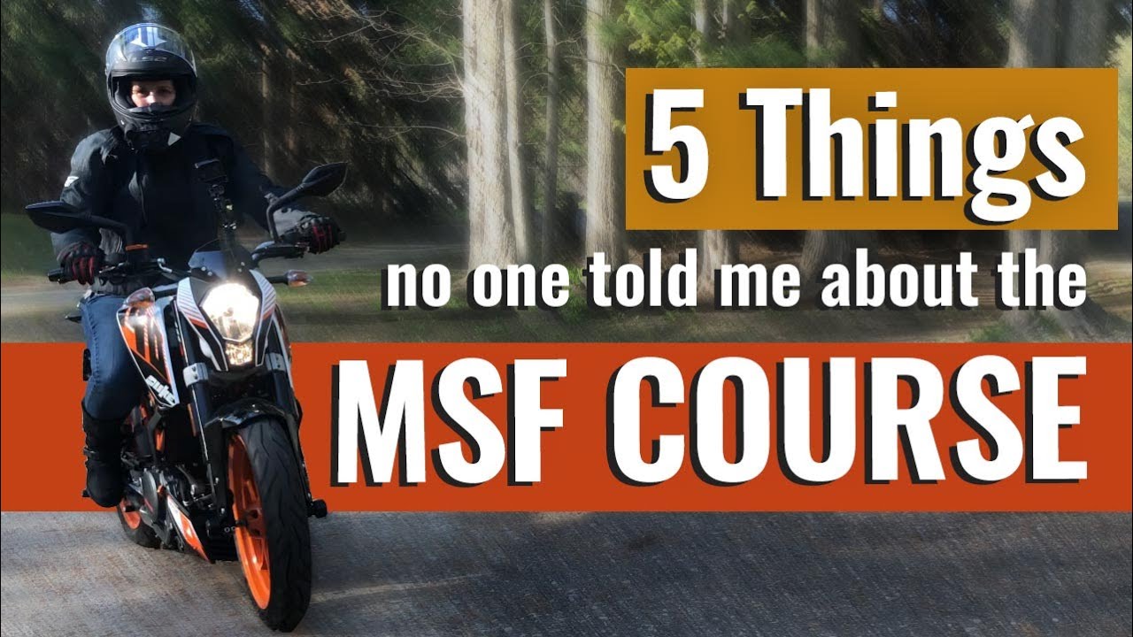 5 things no one told me about the MSF motorcycle course - YouTube