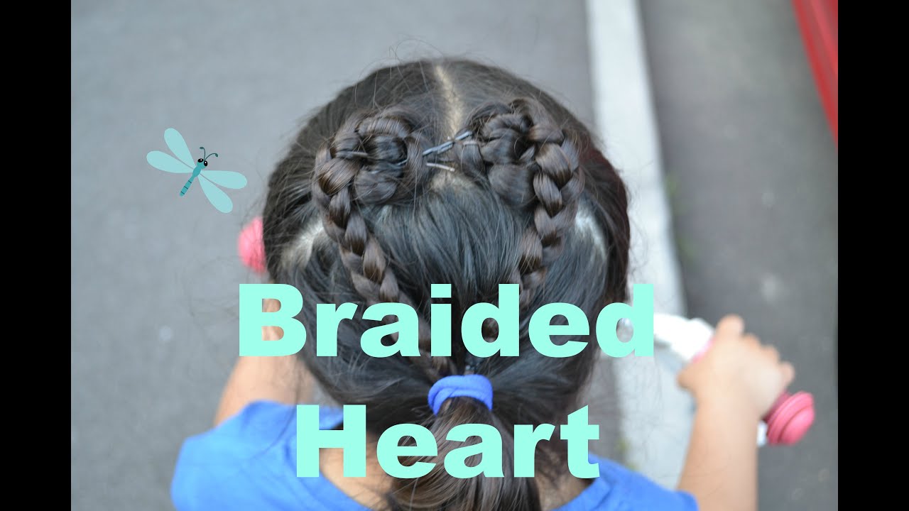 Braided Heart and ponytail - YouTube