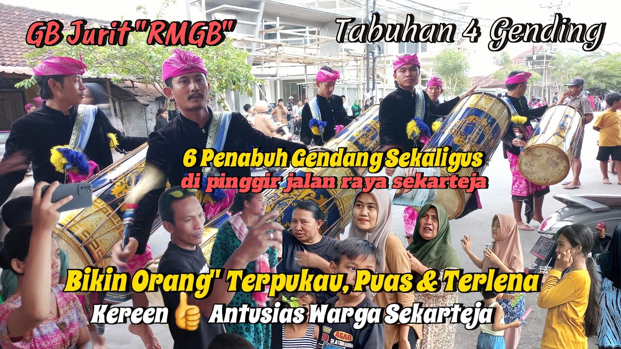 6 ORANG PENABUH GENDANG MEMAINKAN 4 GENDING,GB JURIT RMGB BIKIN ...