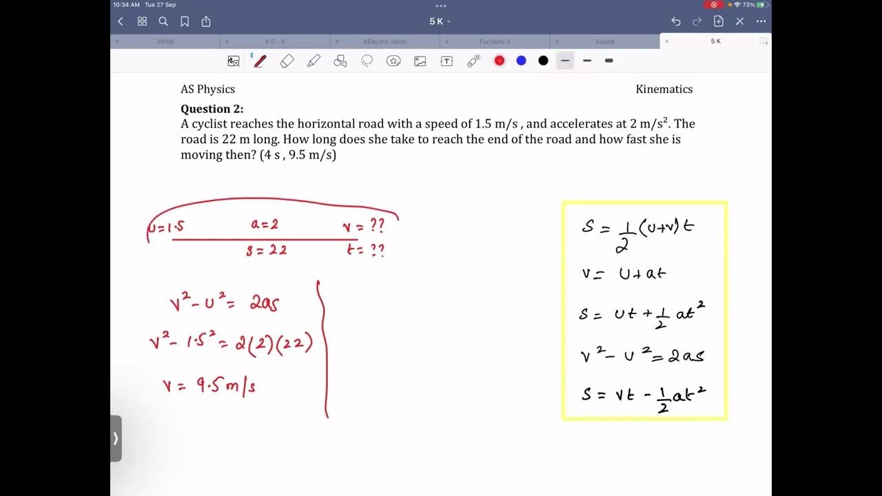 AS Physics | Kinematics | Horizontal Motion Part 1 - YouTube