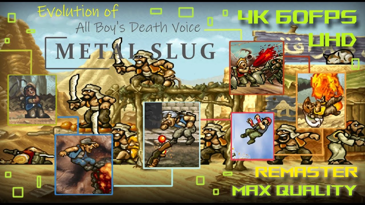 Metal Slug: ALL Male Character DEATH VOICE - REMASTERED [ MAX 4K 60FPS ...